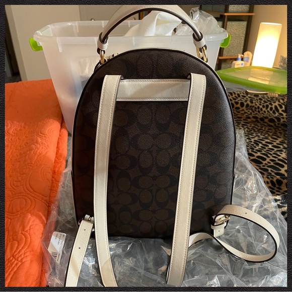 Coach | Bags | Coach Jordyn Backpack In Signature Canvas With Varsity ...